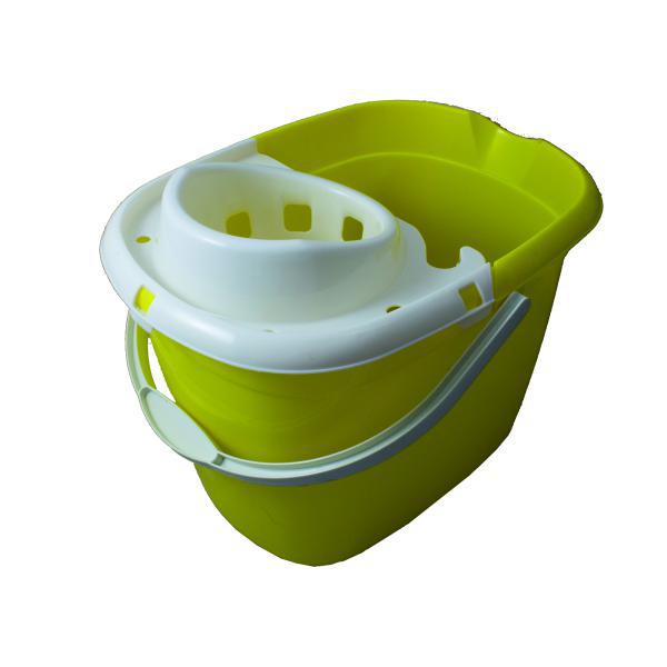 Plastic Mop Bucket with Wringer - Yellow