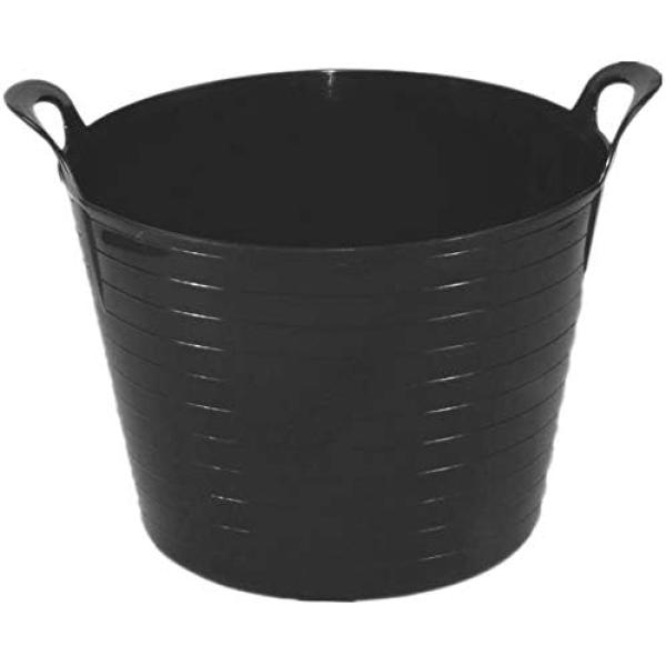 42 Litre Flexible Black Bucket