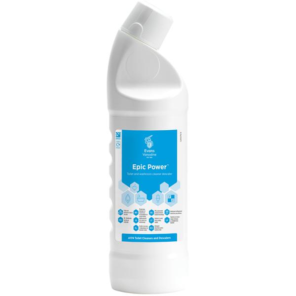 Evans Epic Power Washroom and Toilet Cleaner and Descaler 1L CASE