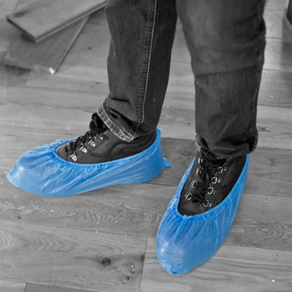 Disposable Blue Overshoes 16'' CASE