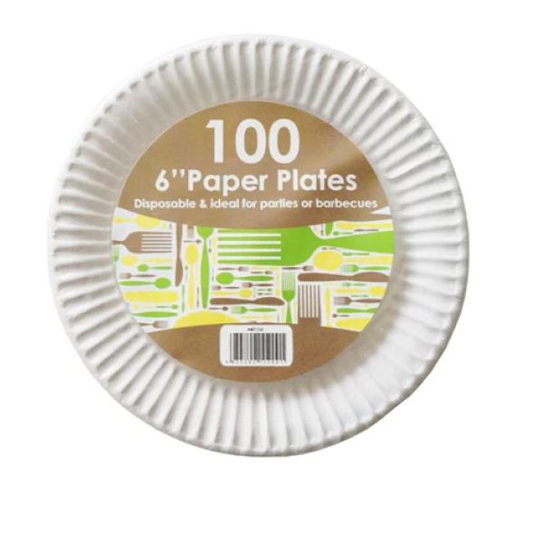 6"" Disposable paper plates
